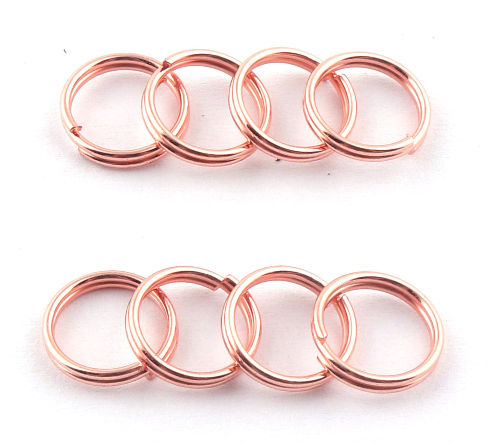 10mm Key Ring Rose Gold Jump Ring Iron Key Chain Round Split - Etsy