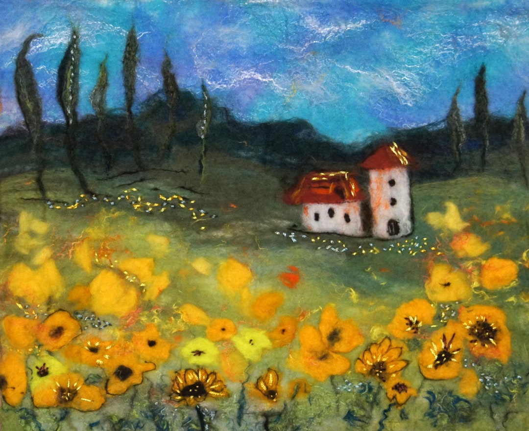 Felted Wool Art,wool Wall Art, Felted Painting,wool Artwork,felted ...