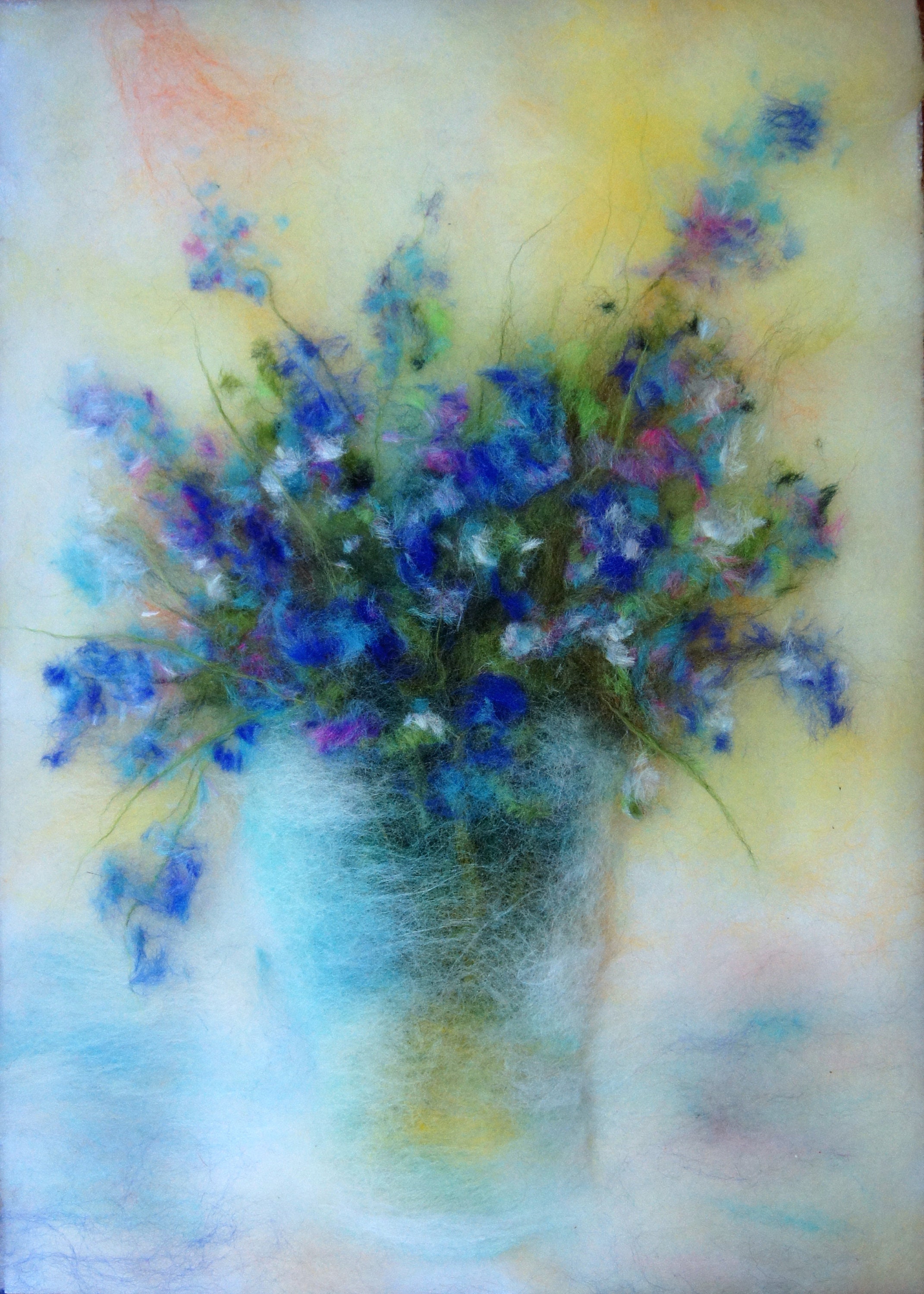 Nature Felted Ar Wool Painting, Wall Art, Handmade Wool Art, Original ...