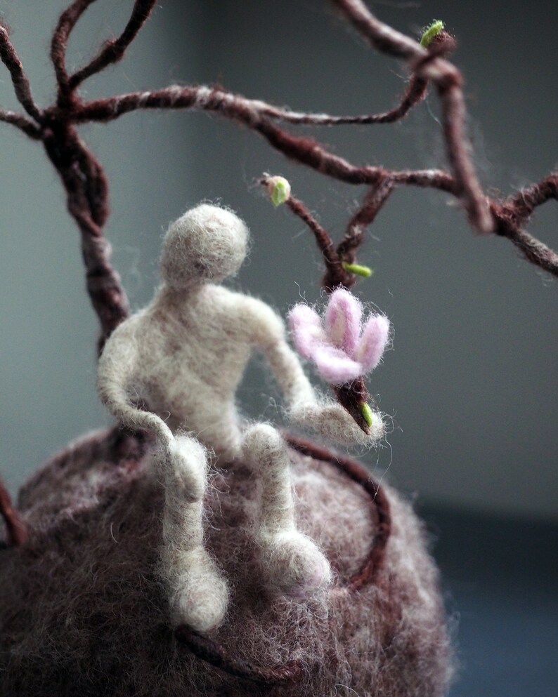 Family Tree, Tree of Life Wall Art,needle Felt, Human, Hope, Thinker ...