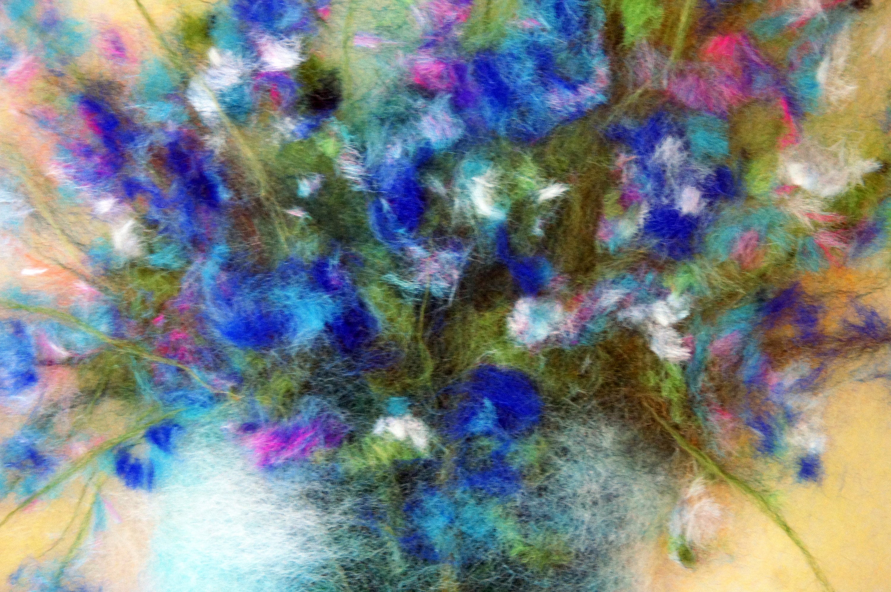 Nature Felted Ar Wool Painting, Wall Art, Handmade Wool Art, Original ...