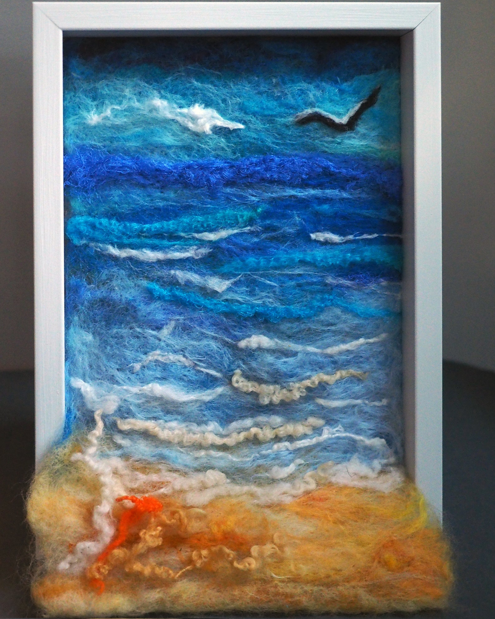 Beach Painting,seaside Picture, Needle Felting,felted Landscape, Wet ...