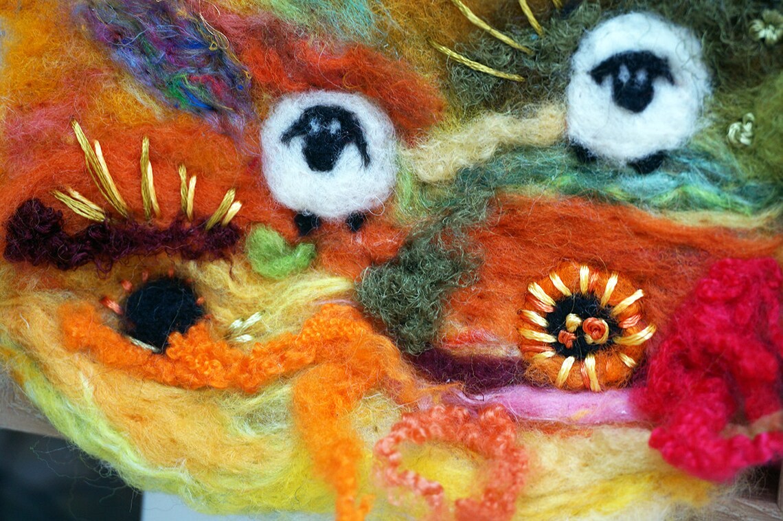 Sunflowers Felted Landscape Felt Painting Wool Painting Needle Felting ...