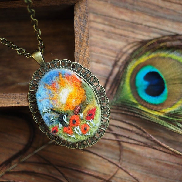 Felt Pendant - Etsy