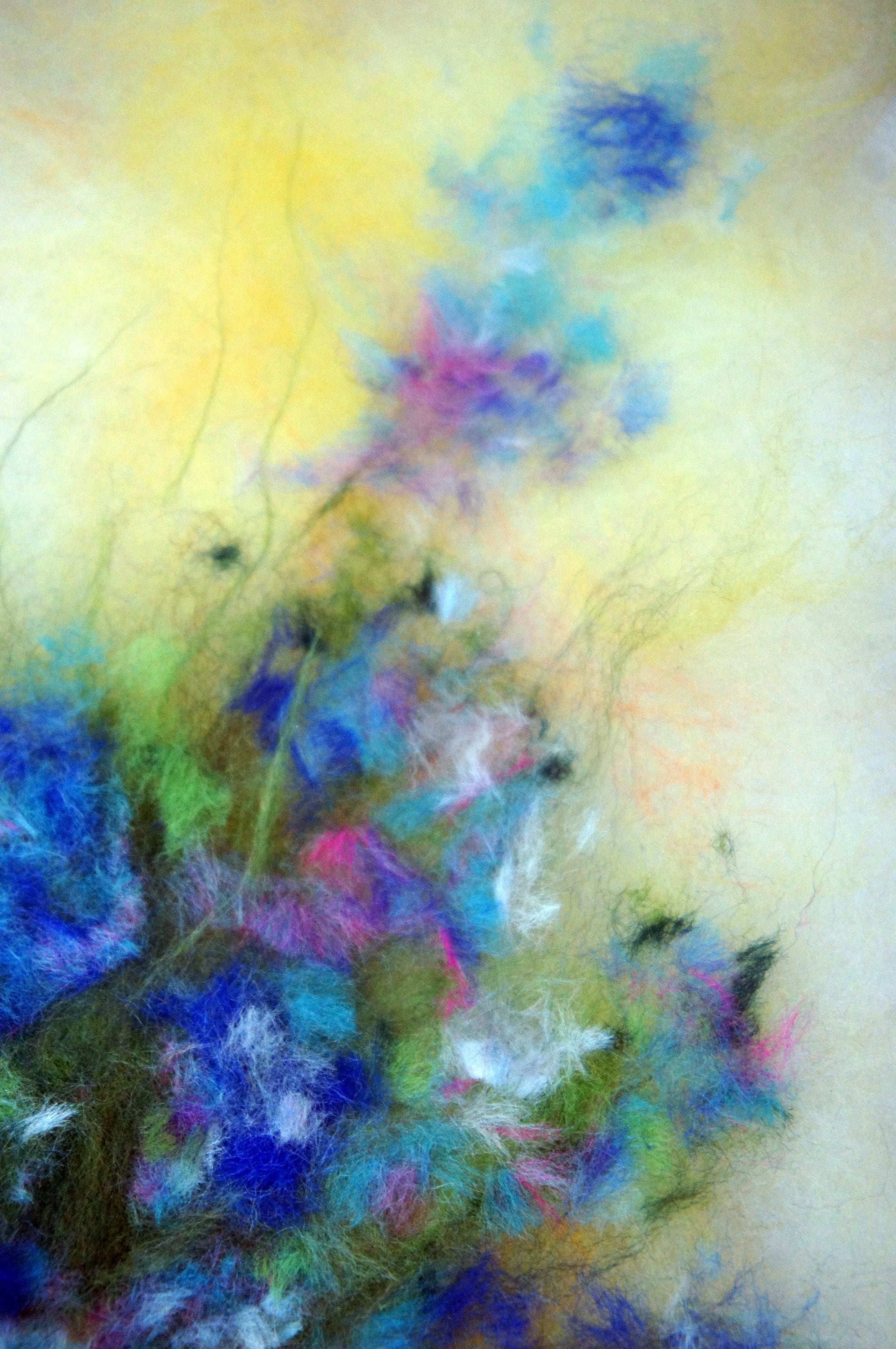 Nature Felted Ar Wool Painting, Wall Art, Handmade Wool Art, Original ...