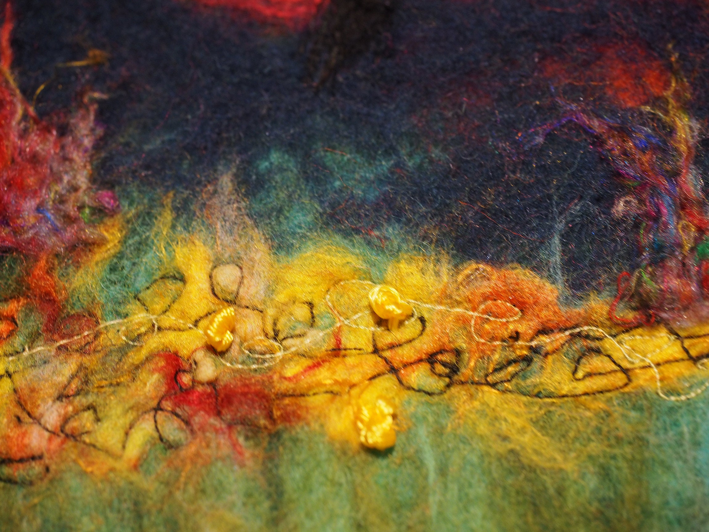 Felt Tapestry, Sunset, Felt Painting, Felted Picture, Wool Painting 3d ...