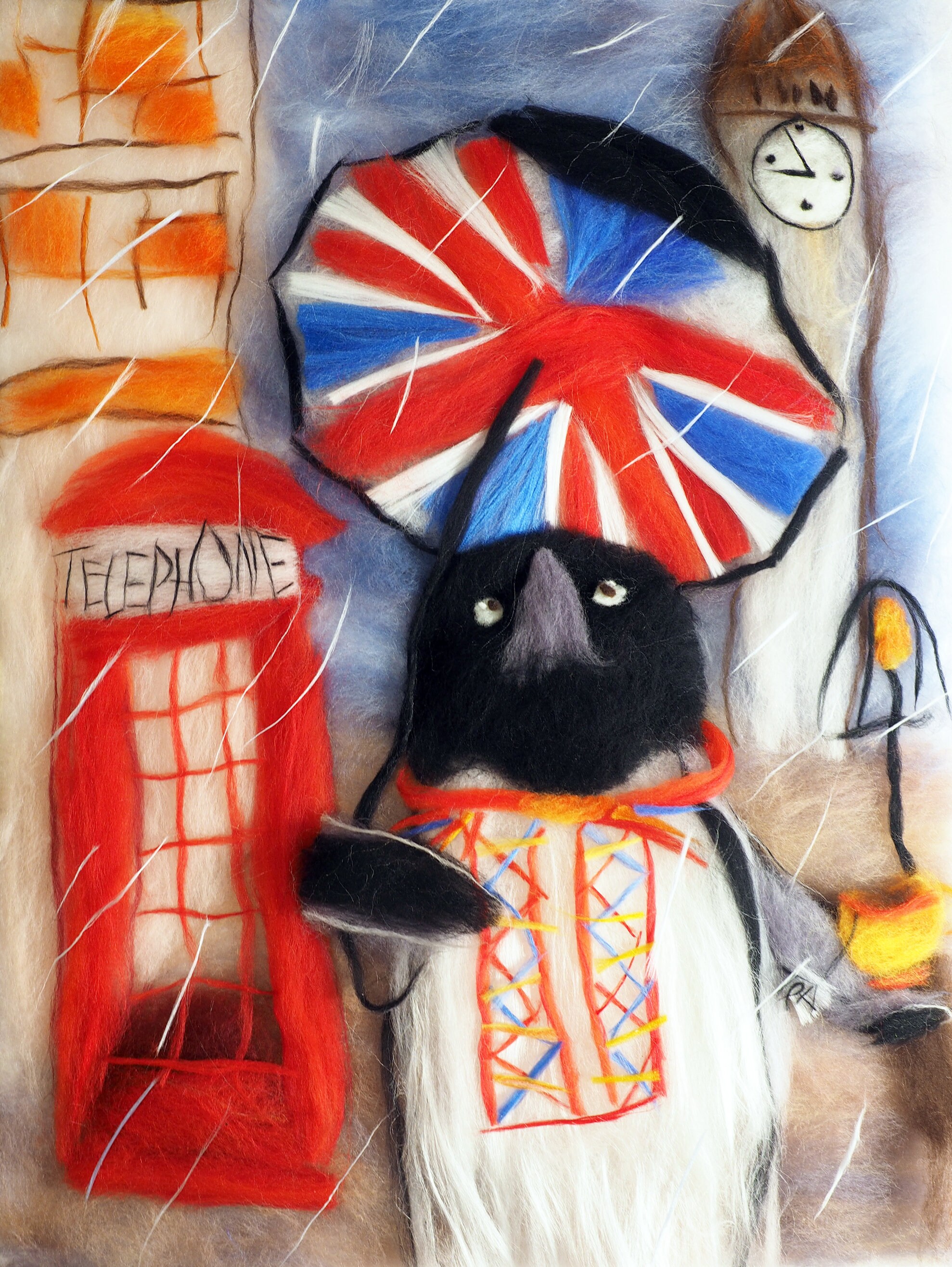 Wool Paintingwoolpictures Wool Art Original Felted - Etsy