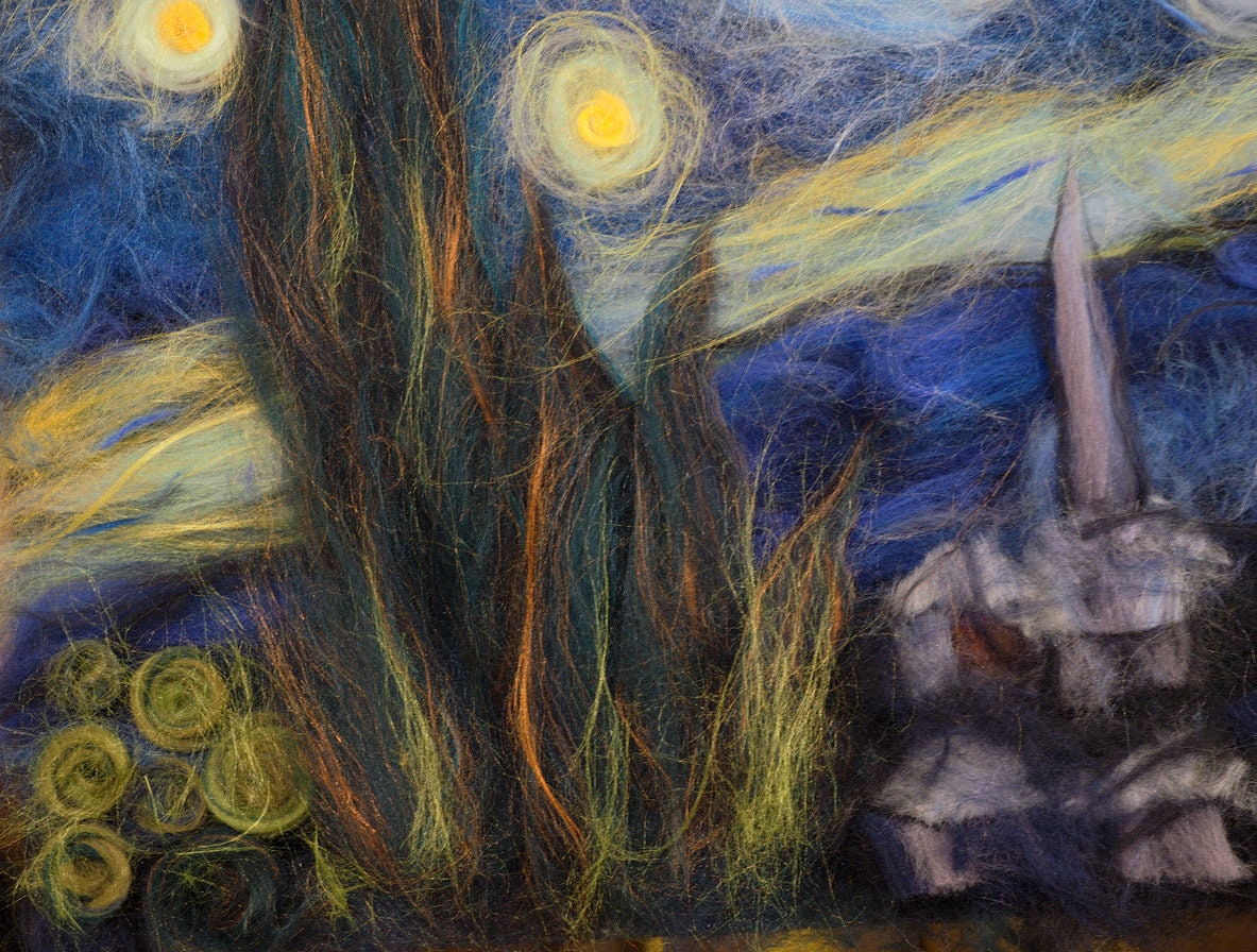 Wool Painting, Wall Art, Handmade Wool Art, Original Felted Painting ...