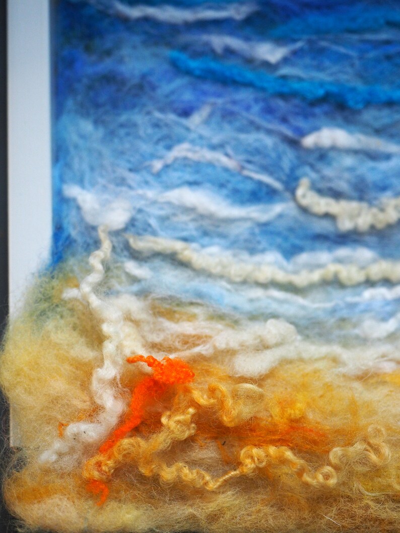 Beach Painting,seaside Picture, Needle Felting,felted Landscape, Wet ...