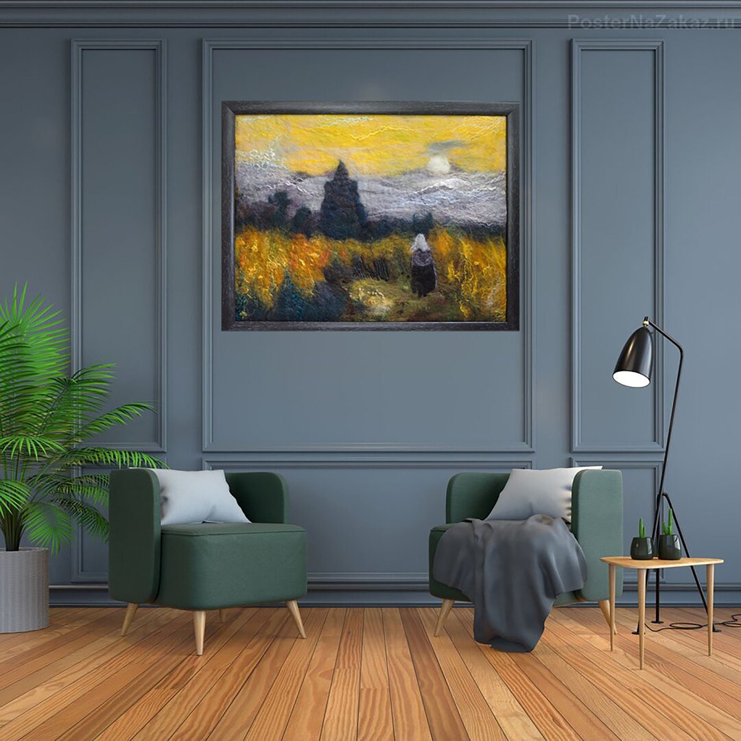 Felted Wool Art,wool Wall Art, Felted Painting,wool Artwork,felted ...