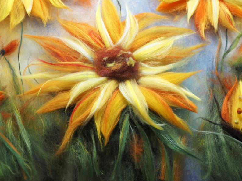 Wool Painting Wall Art Handmade Wool Art Original Felted | Etsy