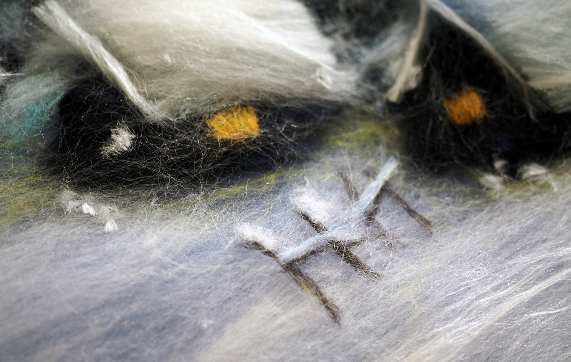 Winter, Landscape, Wool Painting, Wall Art, Handmade Wool Art, Original ...