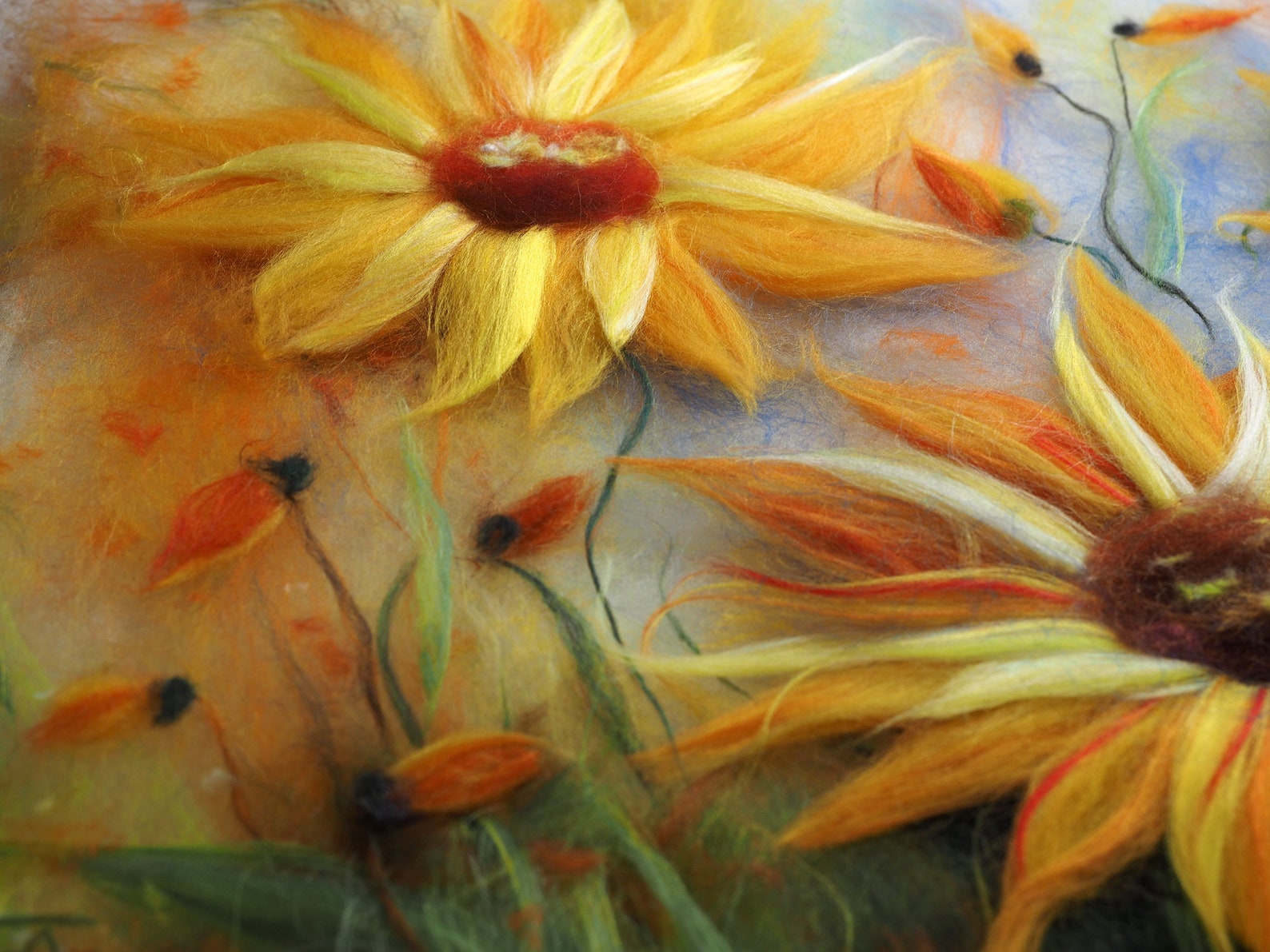 Wool Painting Wall Art Handmade Wool Art Original Felted - Etsy