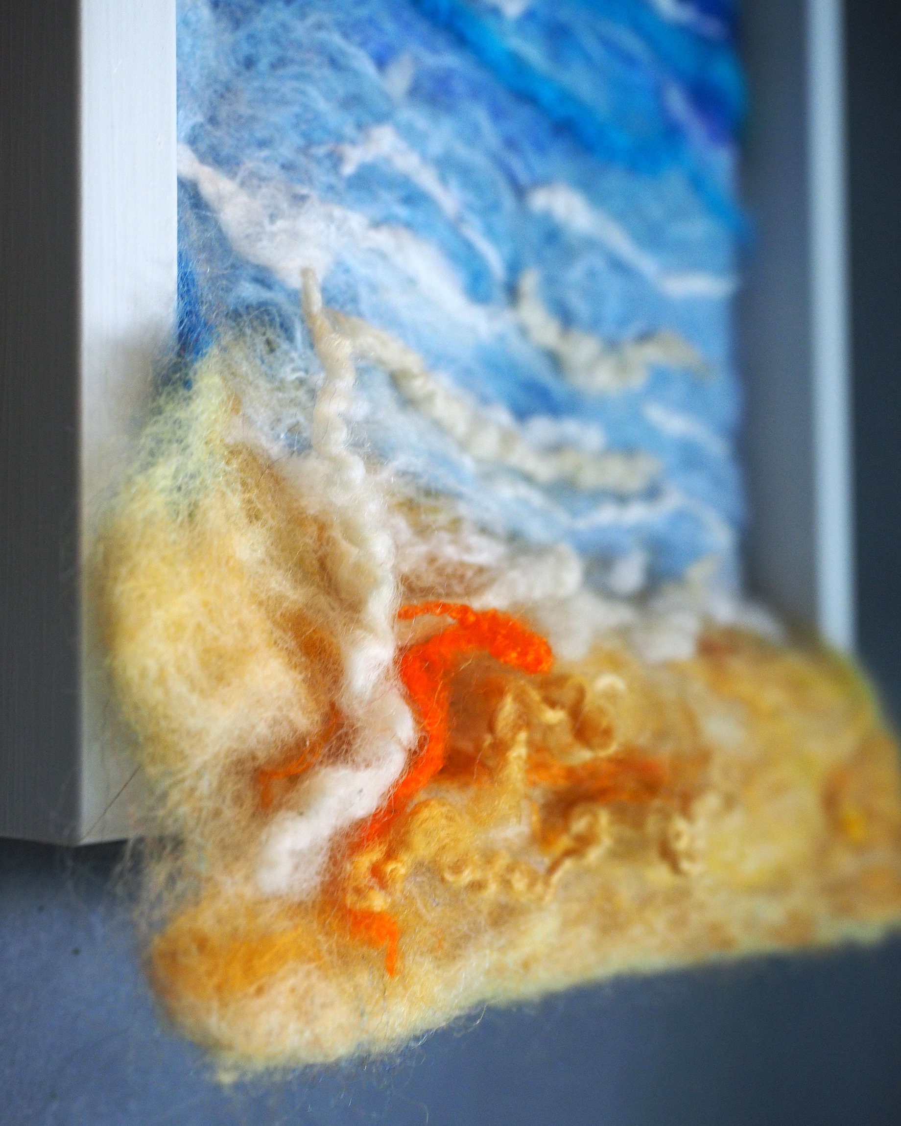 Beach Painting,seaside Picture, Needle Felting,felted Landscape, Wet ...