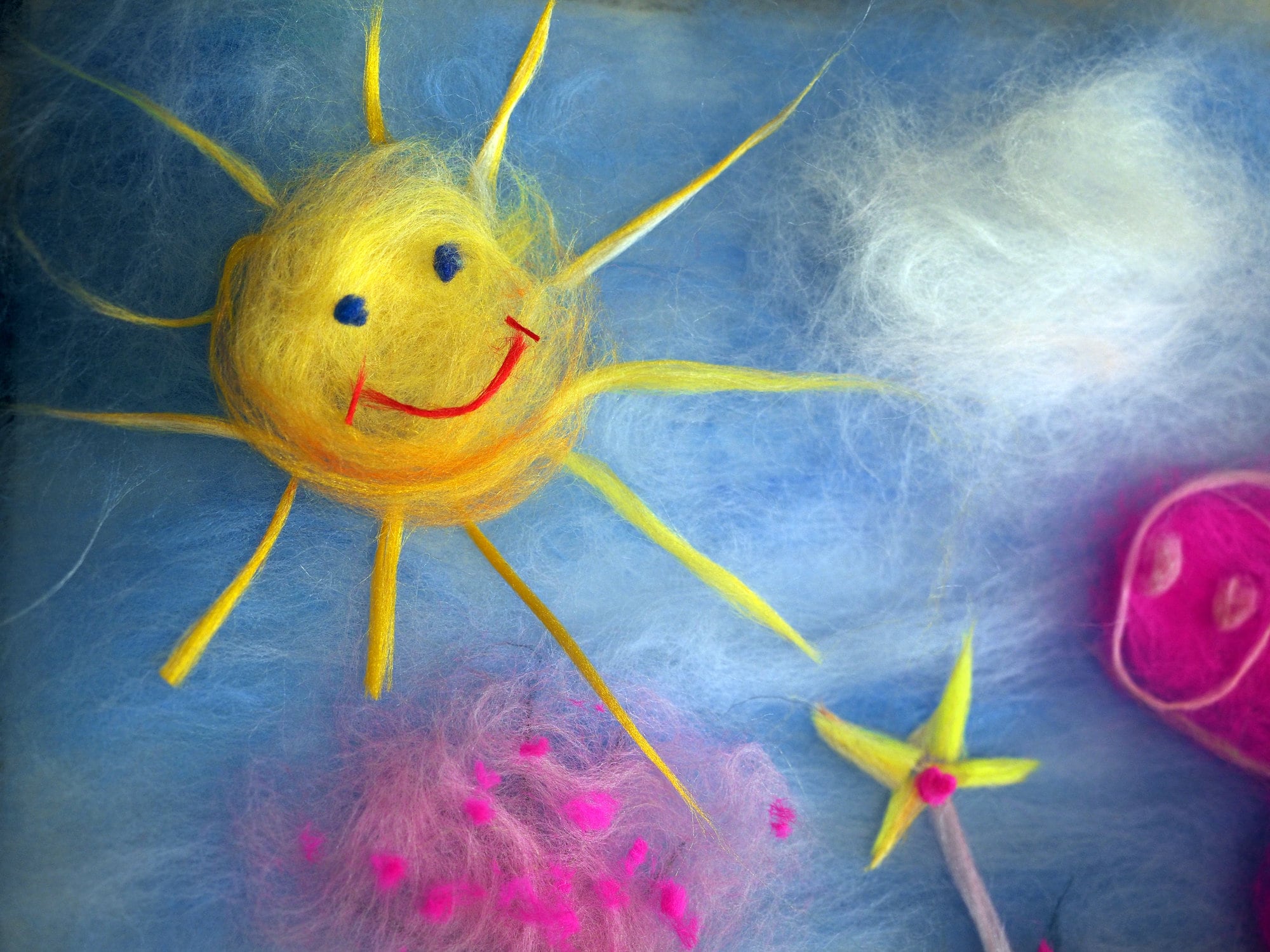 Wollmalerei Wandkunst handgemachte Wollkunst - Etsy.de