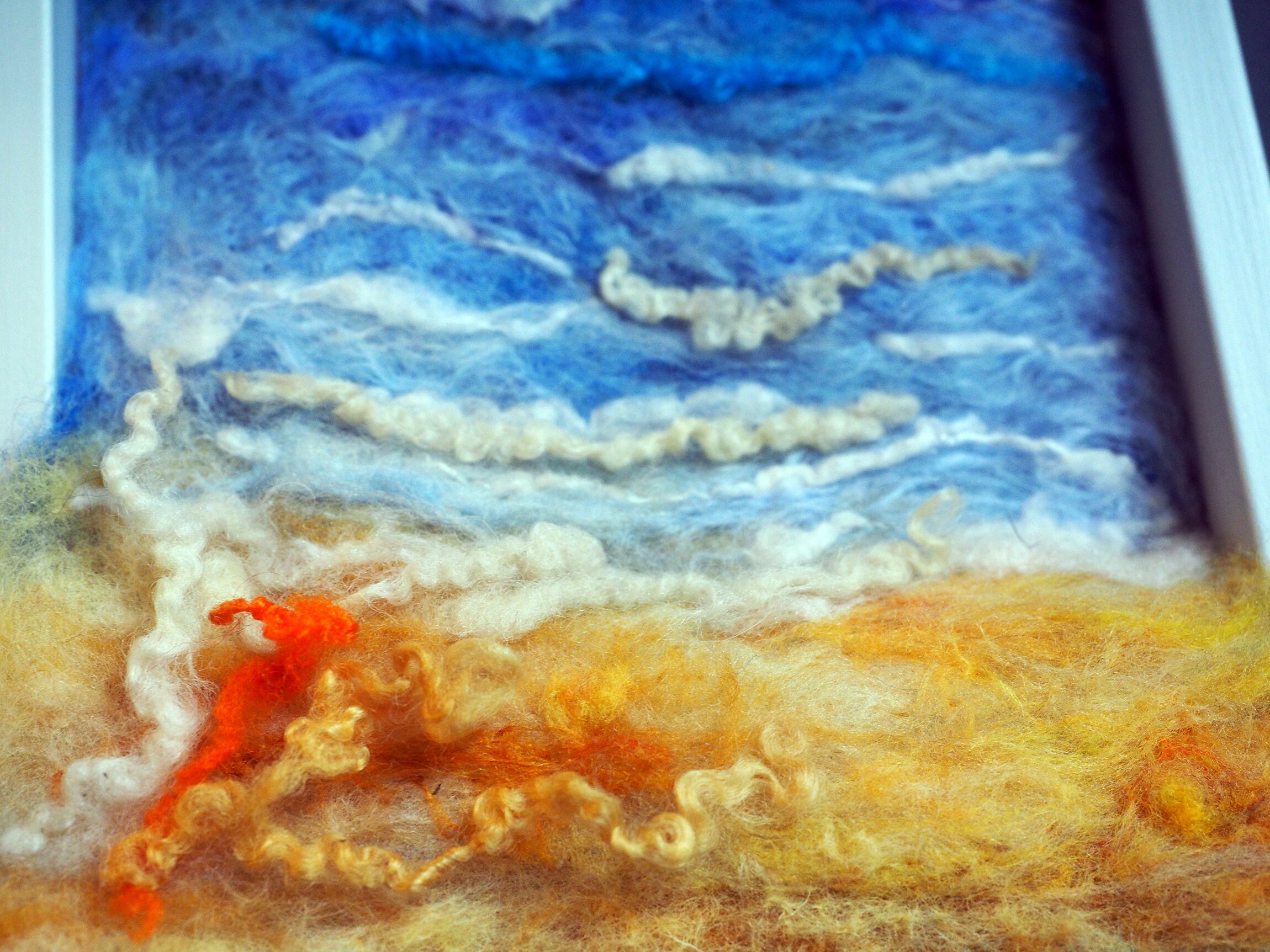 Beach Painting,seaside Picture, Needle Felting,felted Landscape, Wet ...