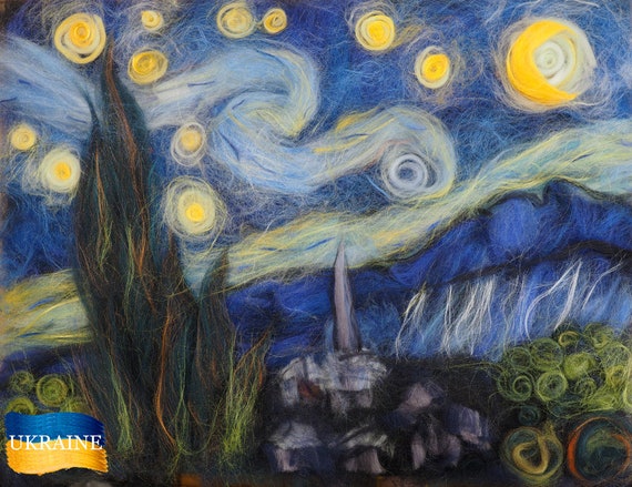 Wool Painting Wall Art Handmade Wool Art Original Felted | Etsy