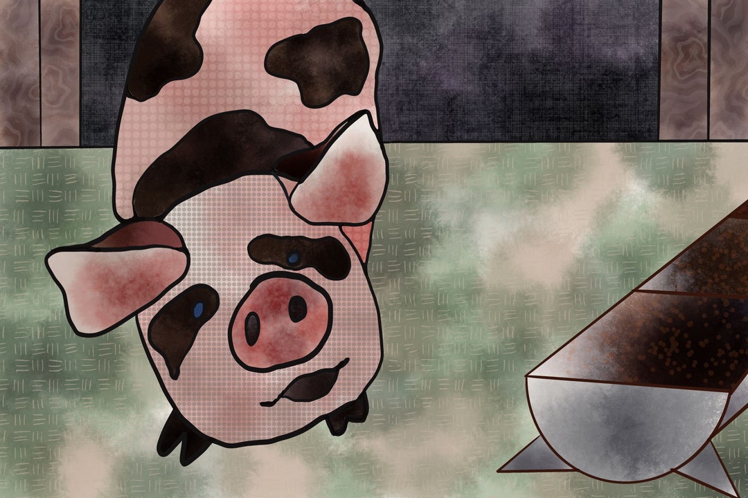 Bella the Pig Poster - Etsy