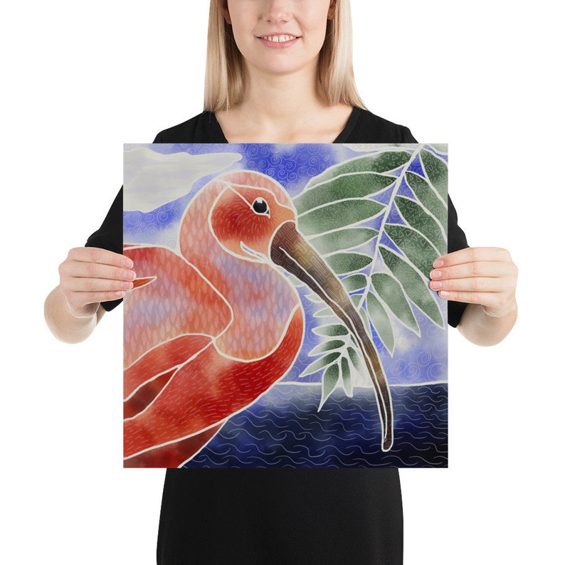 Scarlet Ibis Poster - Etsy