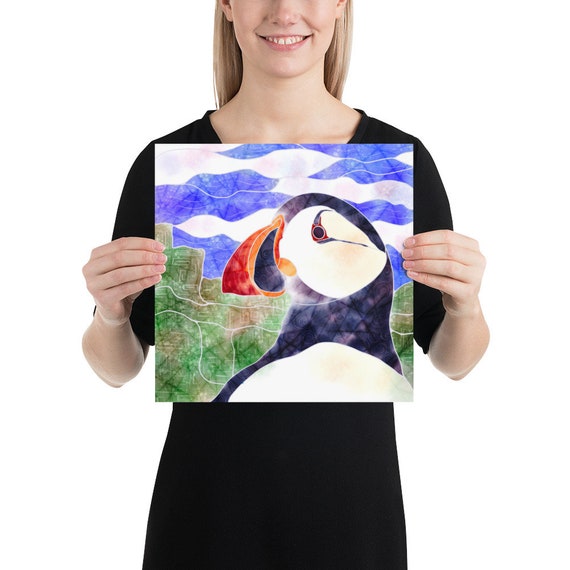 Puffin Poster - Etsy