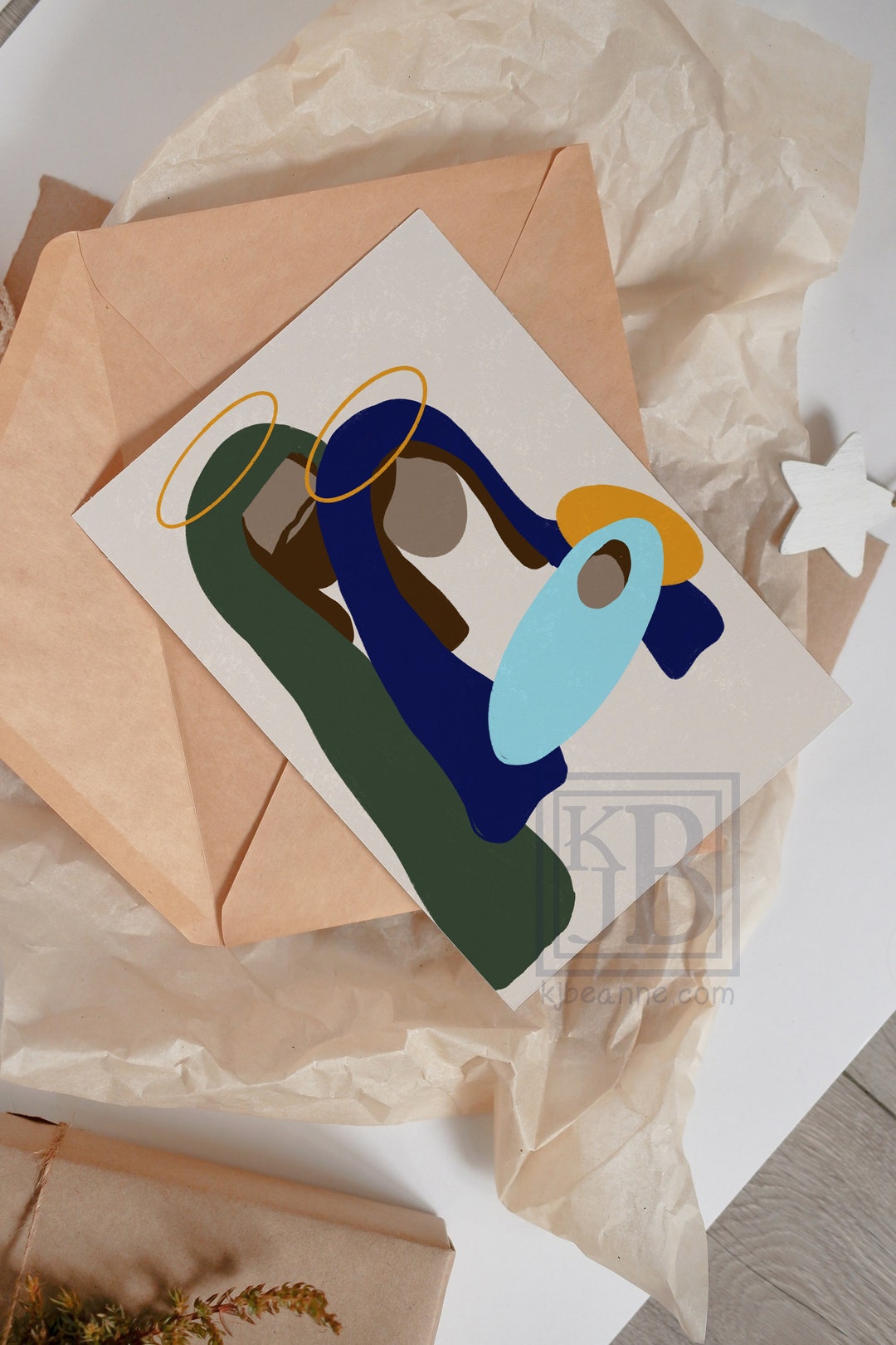 Holy Family, Printable Card, Digital Card, Instant Download 5x7 Folded ...