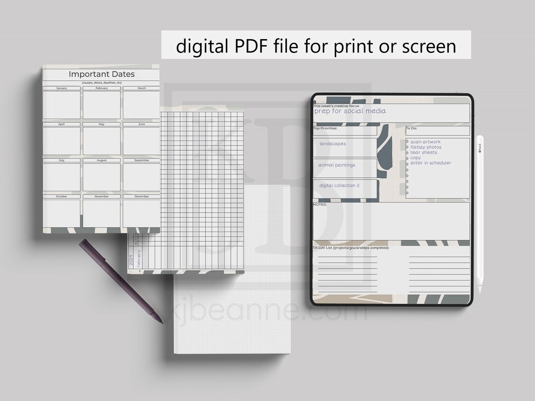 Creative Projects Planner - Digital File to Print or Use With an App ...
