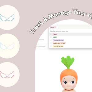 NOTION Collection Template | Sonny Angel Organization, Planning, Trades ...