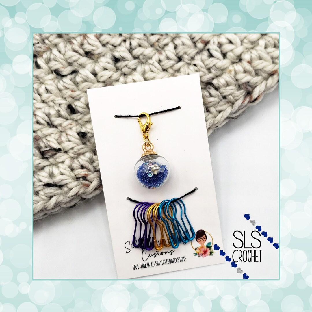 Ball Stitch Markers, Seashell, Beach, Shell, Shaker Stitch Marker ...