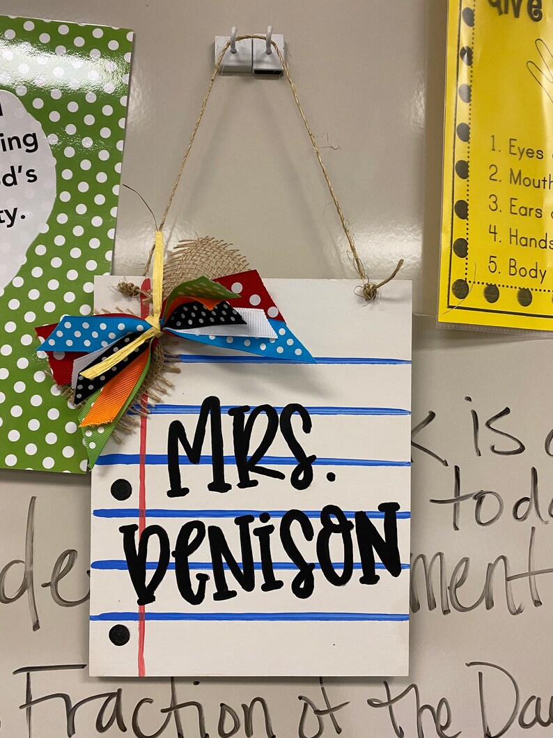 Teacher Door Sign Classroom Decor | Etsy