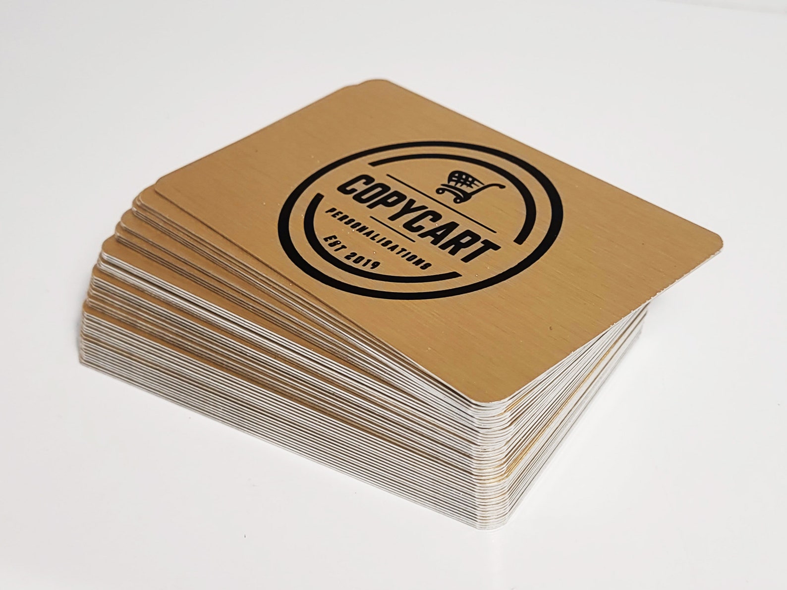 Gold Aluminium Metal Business Cards Personalised Custom Made - Etsy