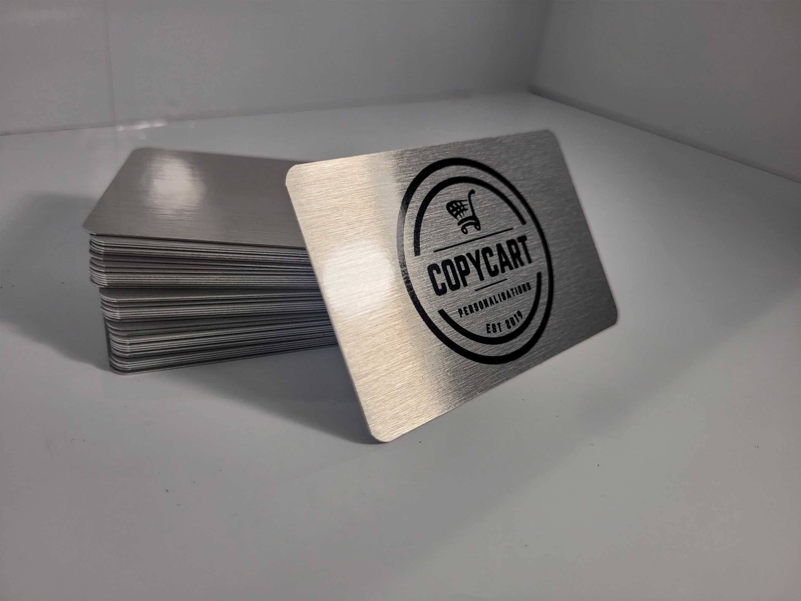 Silver Aluminium Metal Business Cards Personalised Custom - Etsy