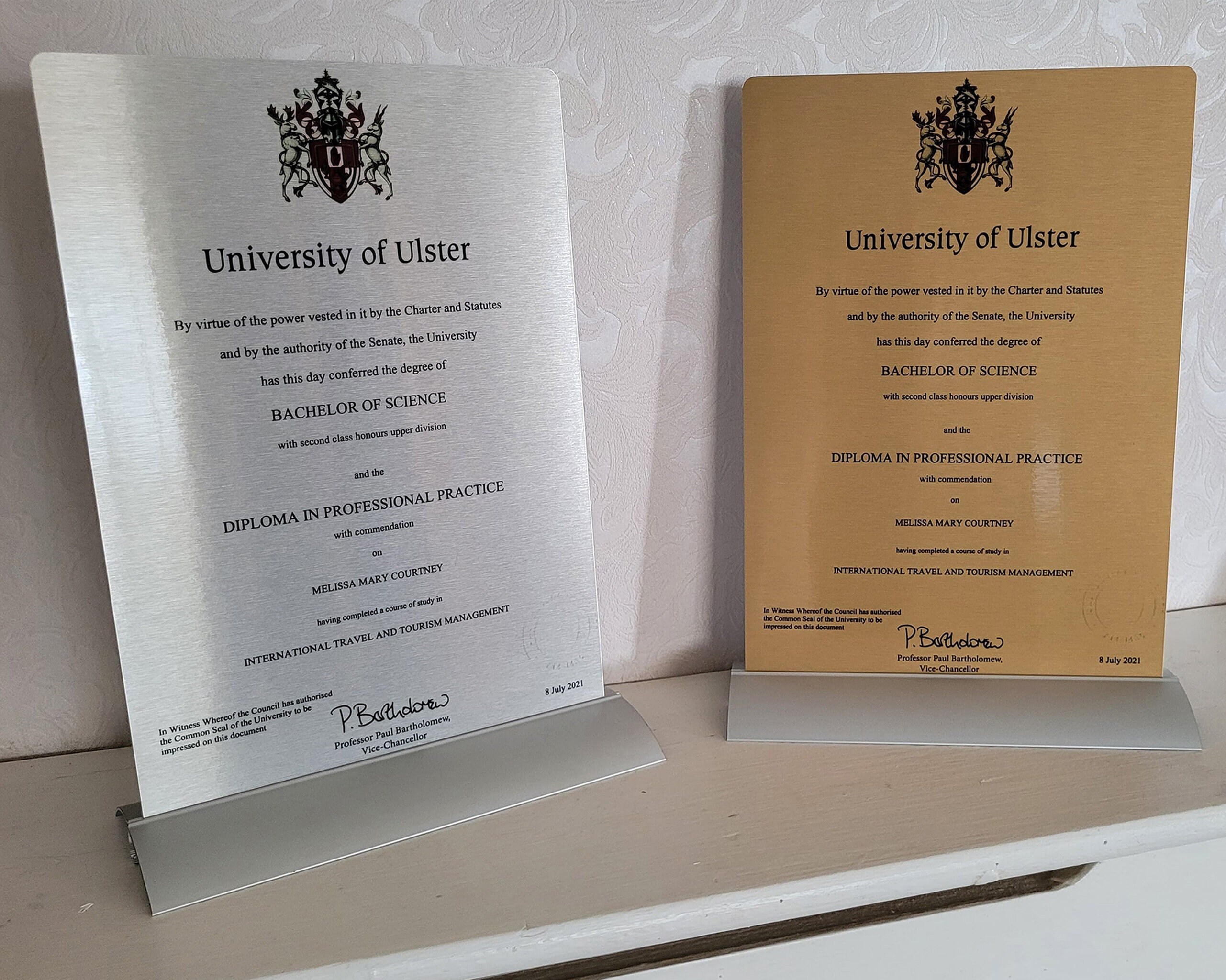 Graduation Diploma/certificate Custom Made Printed on Metal A4 Sheet ...
