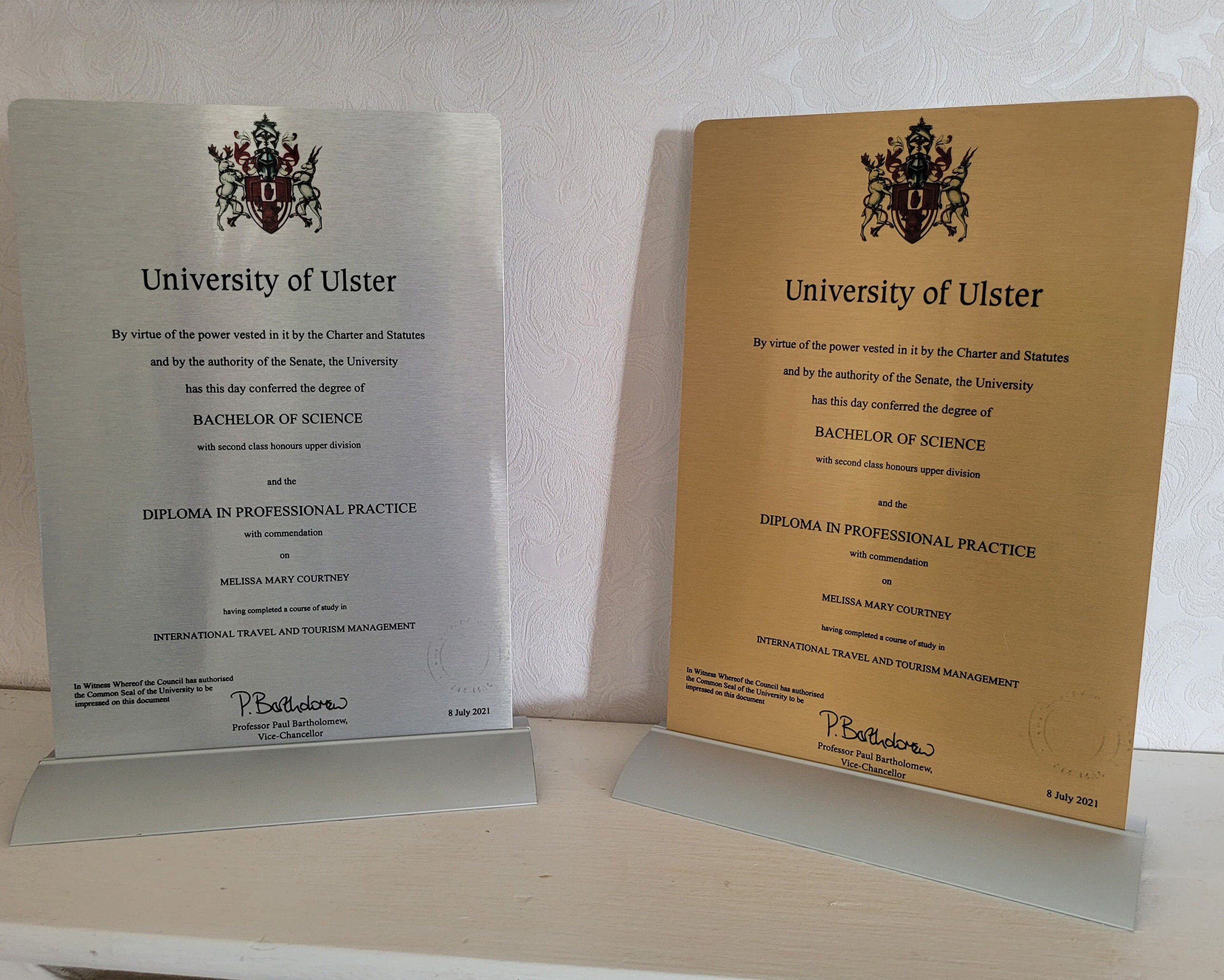 Graduation Diploma/certificate Custom Made Printed on Metal A4 Sheet ...