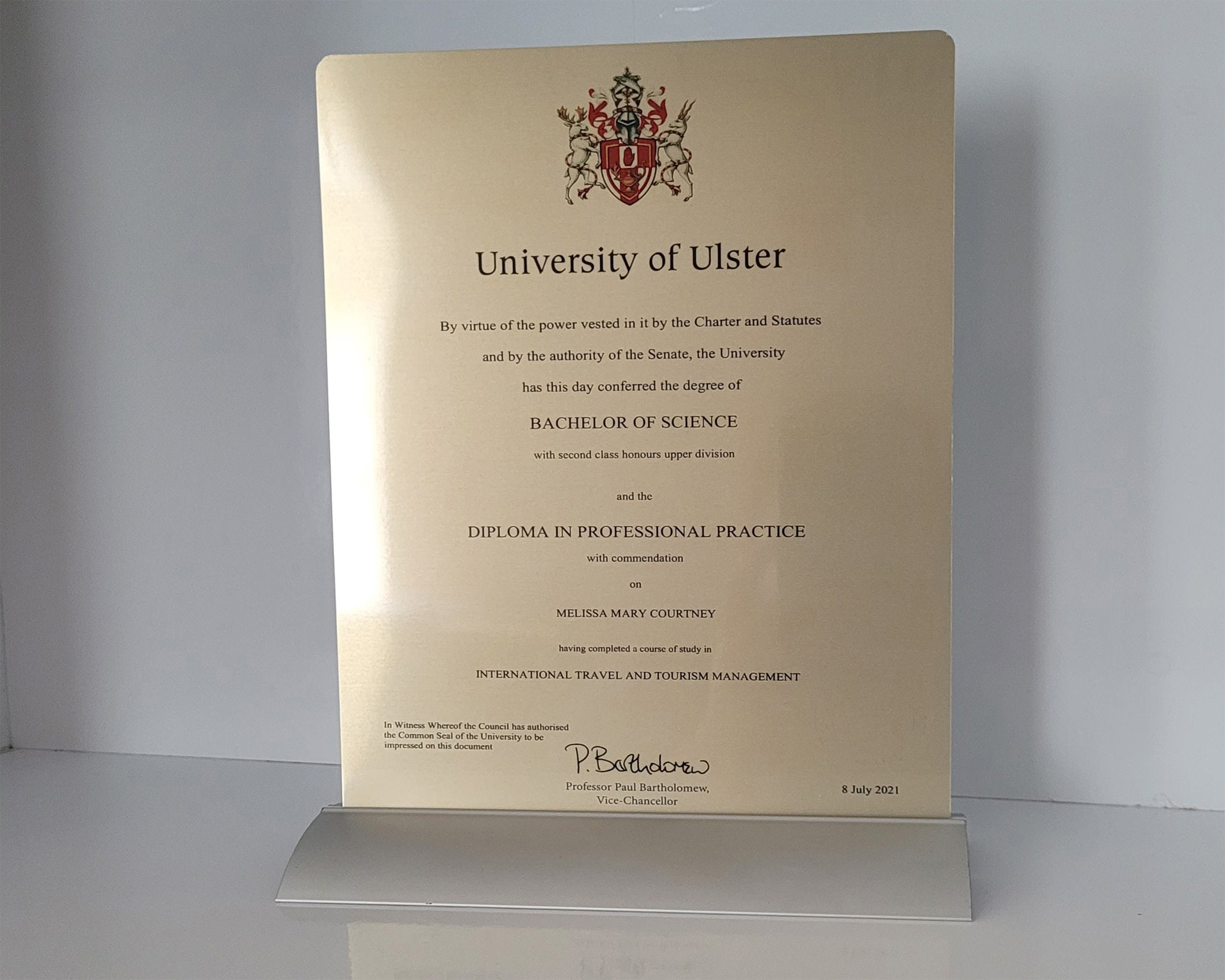 Graduation Diploma/certificate Custom Made Printed on Metal A4 Sheet ...
