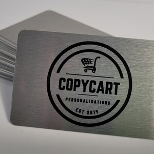 Silver Aluminium Metal Business Cards Personalised , Custom Made, VIP ...