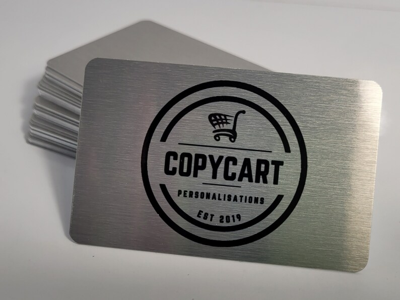 Silver Aluminium Metal Business Cards Personalised , Custom Made, VIP ...