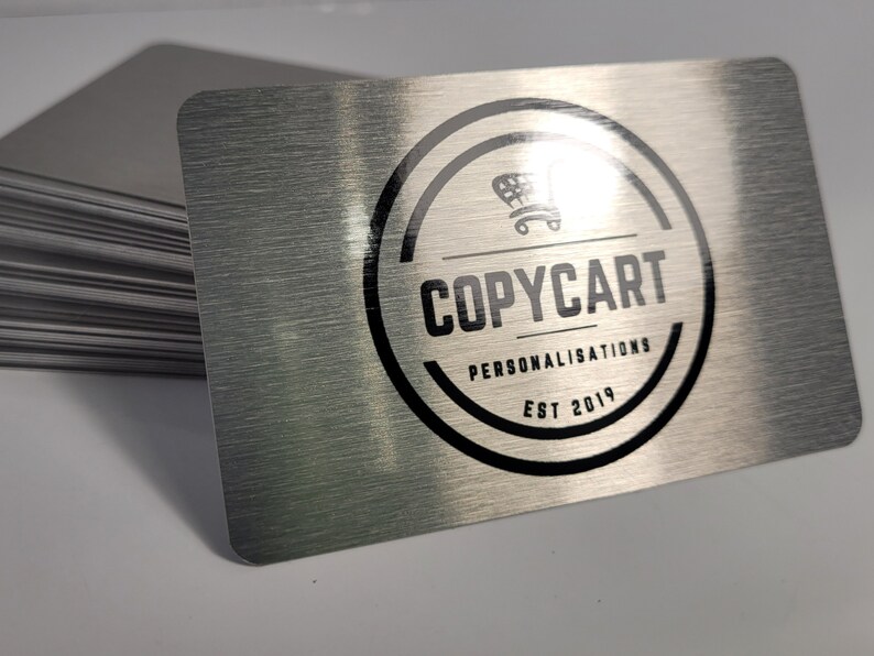 Silver Aluminium Metal Business Cards Personalised , Custom Made, VIP ...