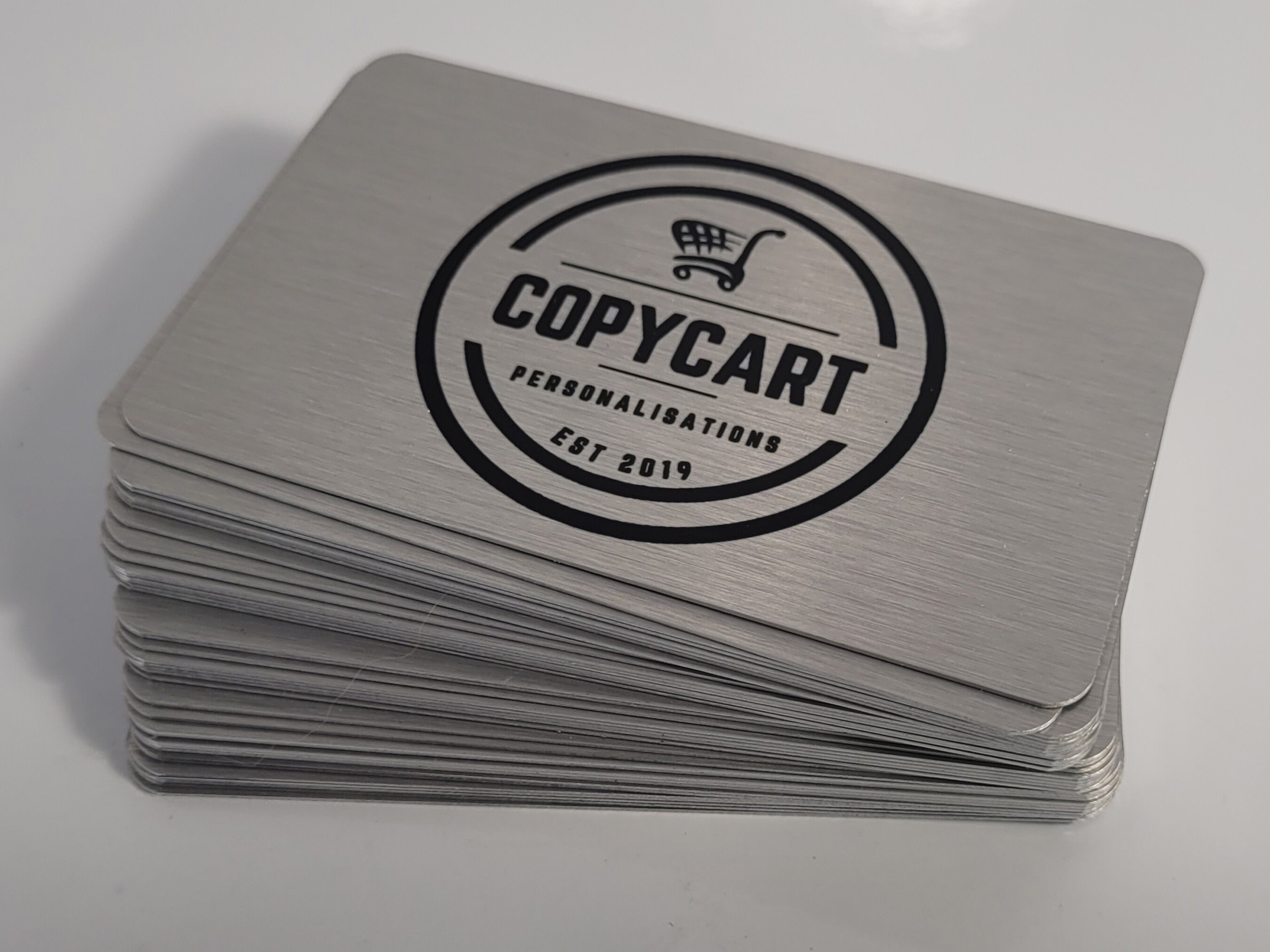 Silver Aluminium Metal Business Cards Personalised , Custom Made, VIP ...