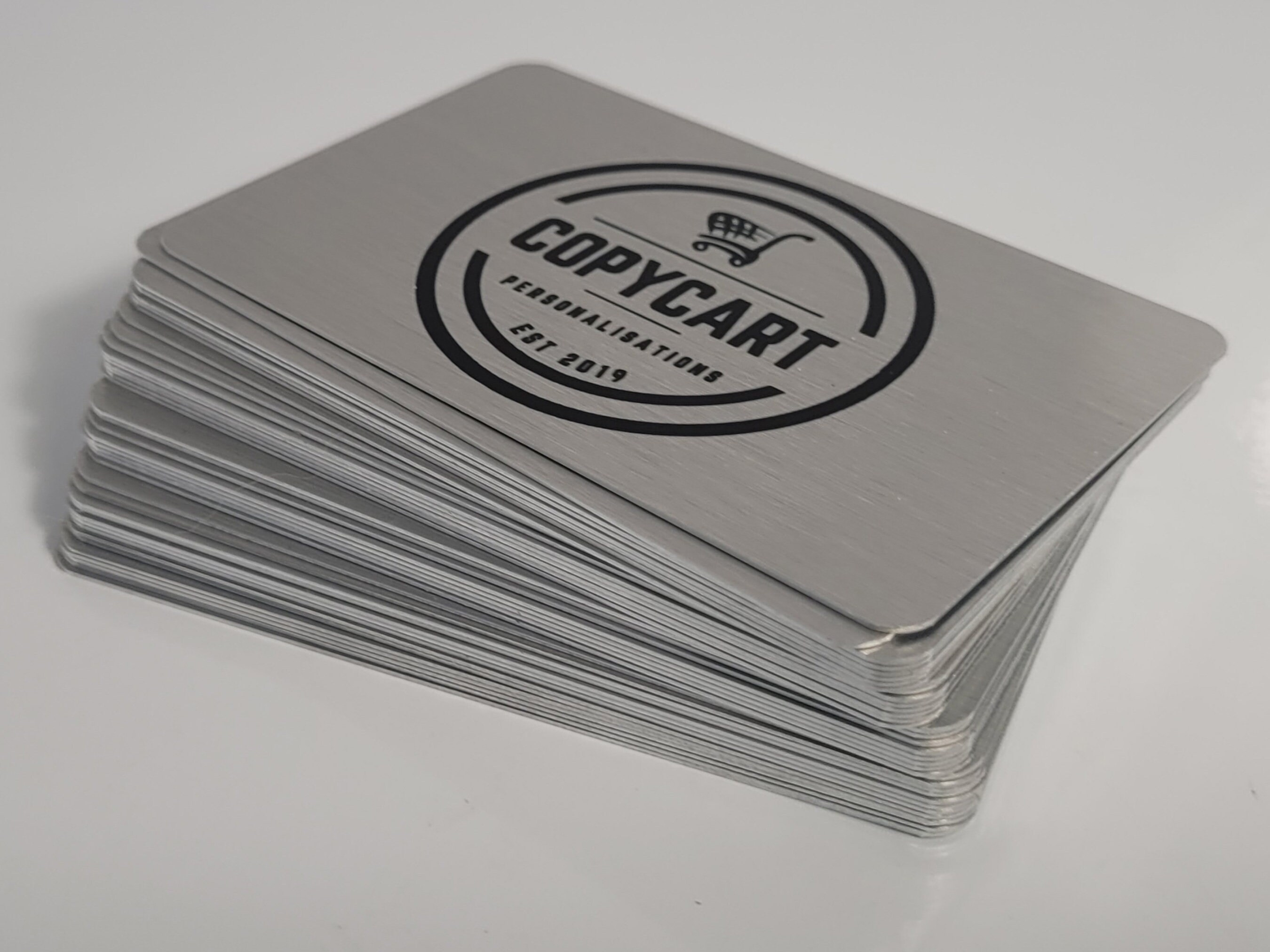 Silver Aluminium Metal Business Cards Personalised Custom - Etsy