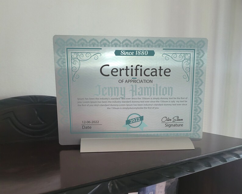 Graduation Diploma/certificate Custom Made Printed on Metal A4 - Etsy