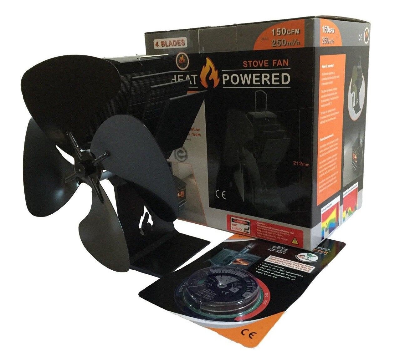 New 2023 Model Ecoflow Stove Fan Log Burner Fan and Thermometer Eco ...