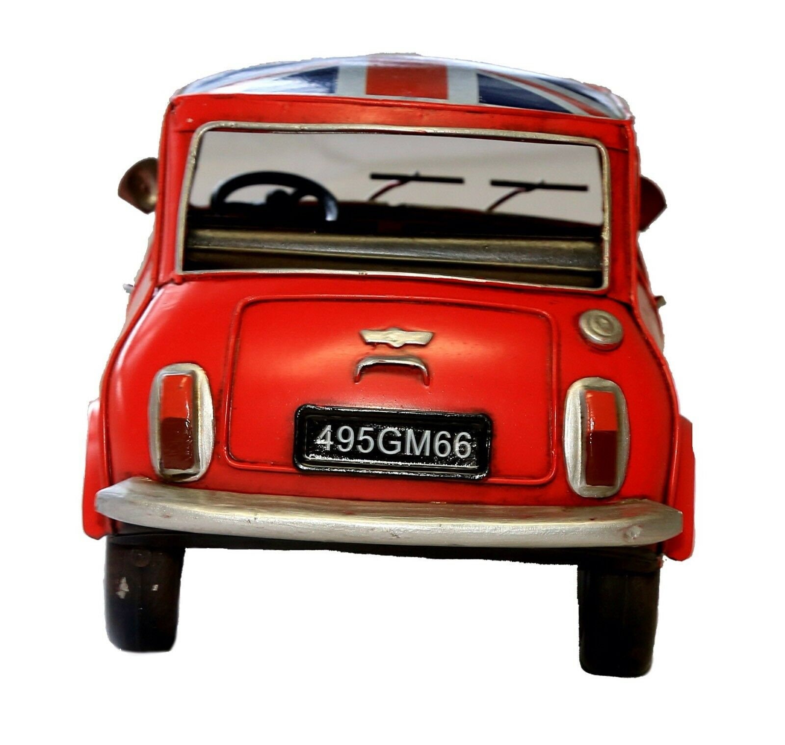 Hand Painted Tin Plate Model of a 1960 Mini Cooper Red With - Etsy
