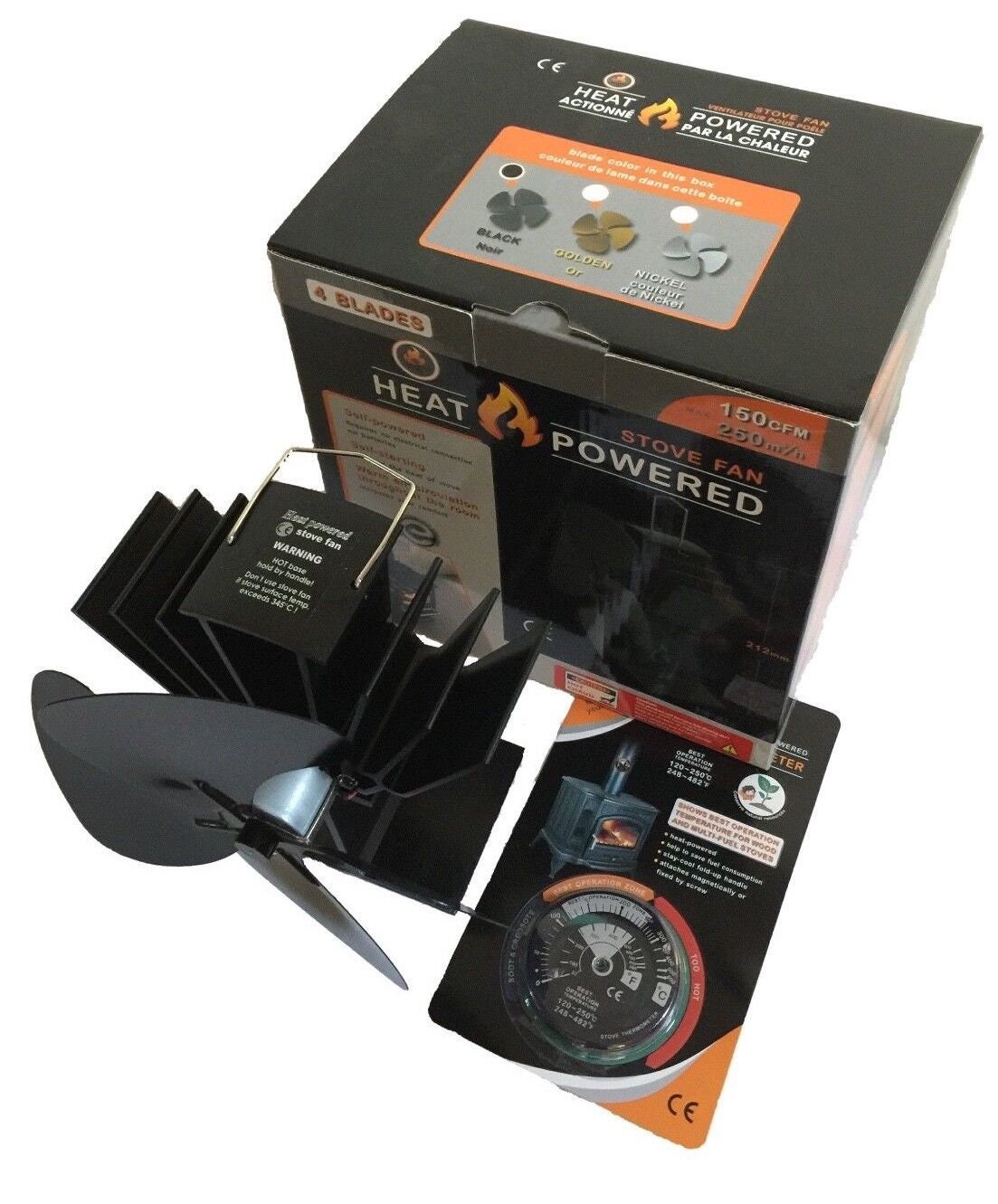 New 2023 Model Ecoflow Stove Fan Log Burner Fan and Thermometer Eco ...