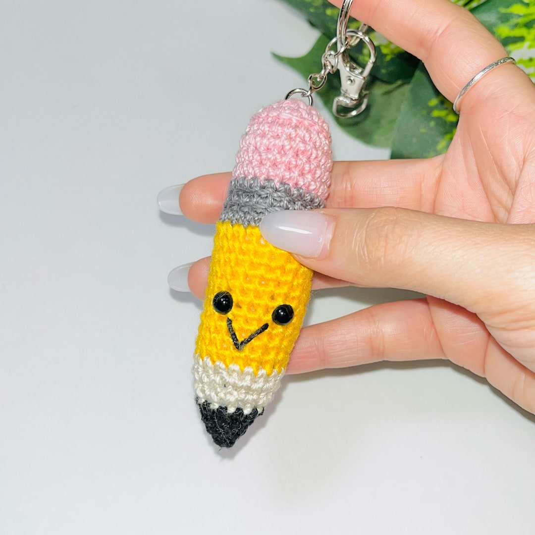 Crochet Small Handmade Number 2 Pencil Plushie - Customizable Soft ...