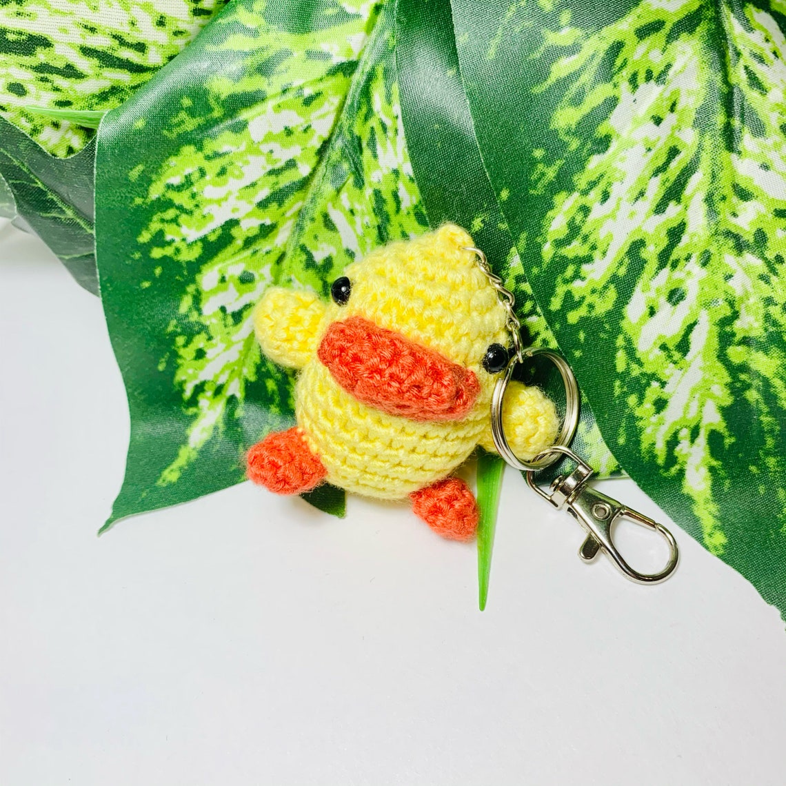 Crochet Baby Duck Duckling Keychain Customizable Gift Plushie - Etsy