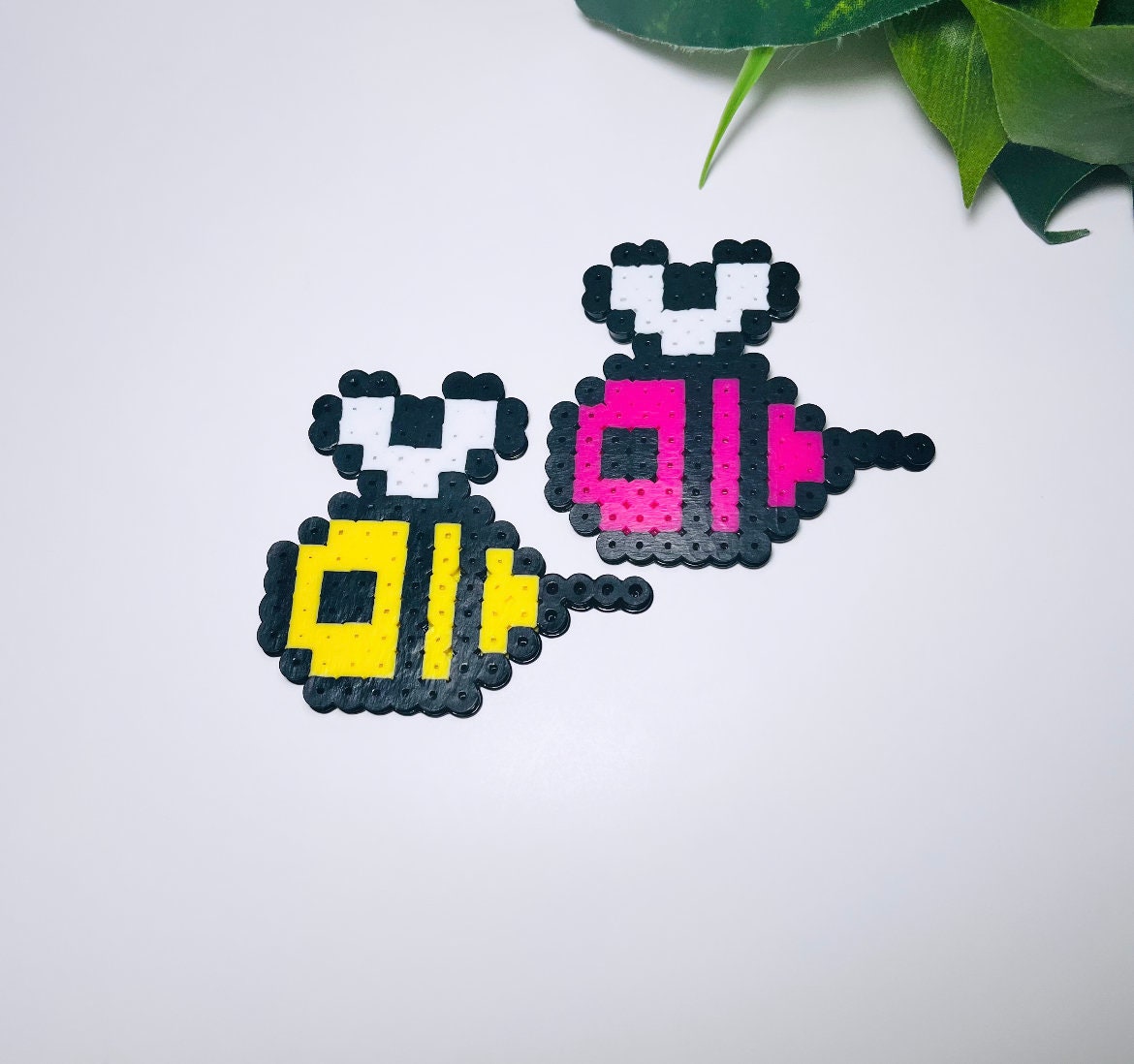 Perler Beads Pixel Bumble Bee Pack of 3 Perler Bead Art - Etsy