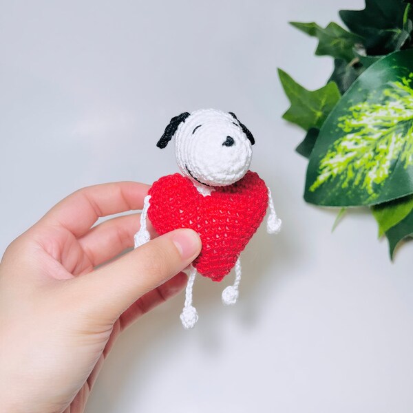 Snoopy Keychain Crochet - Etsy