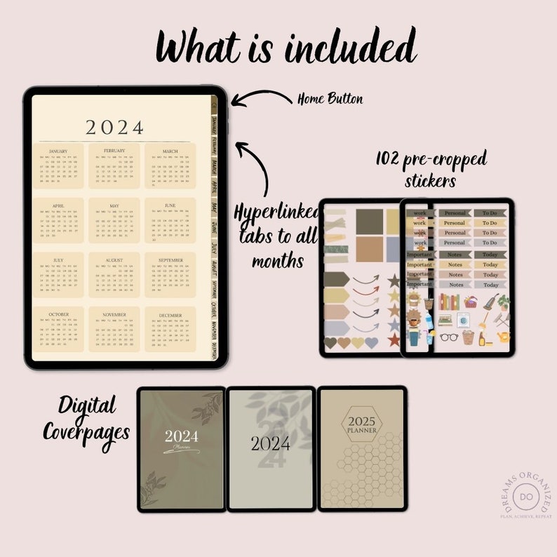2024 Digital Planner, Undated Goodnotes Planner, Best Digital Planner ...