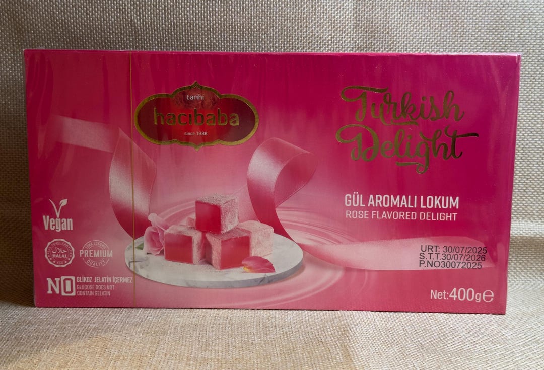 Hacibaba Rose Flavoured Turkish Delight 400g - Etsy
