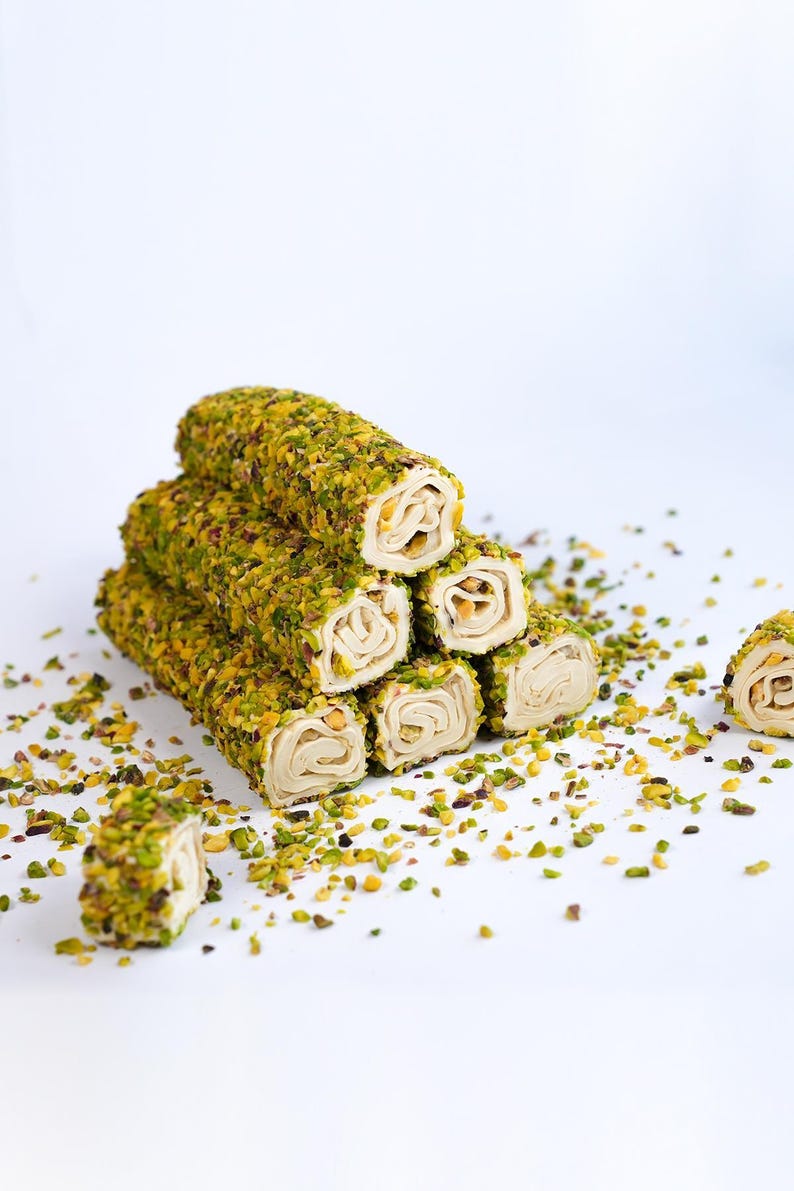 Fresh Handmade Tahini Pistachio Turkish Delight - Etsy